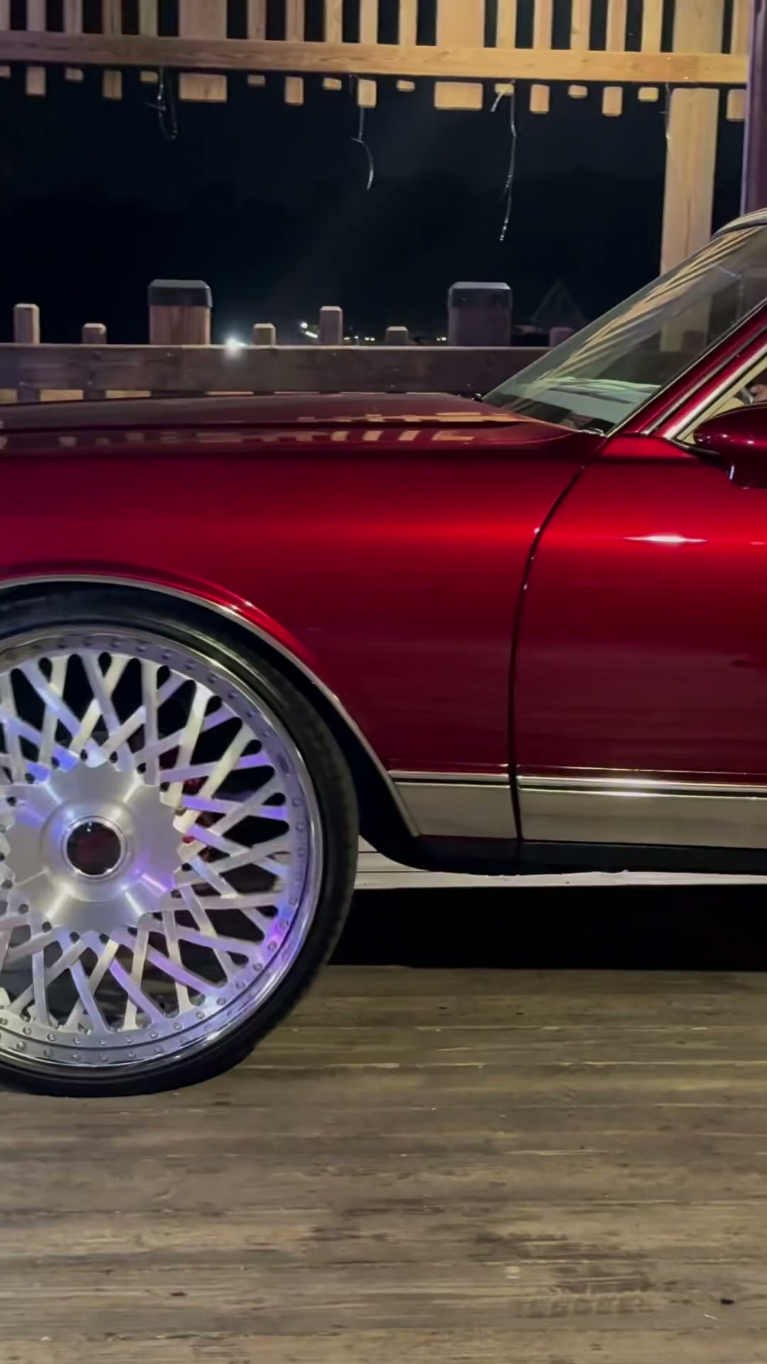 Candy Red Box Chevy on 28’s Forgiatos Leavin Whipaddict Carshow