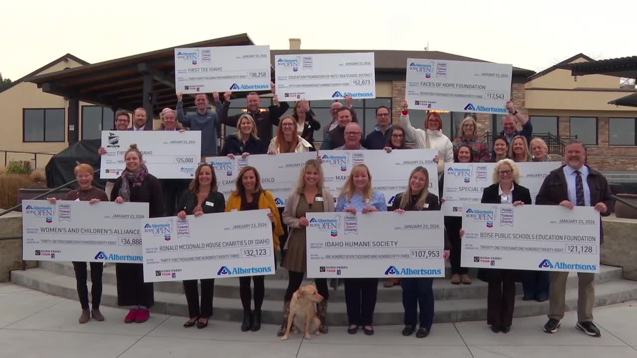 Albertsons Boise Open presents checks to top charity partners