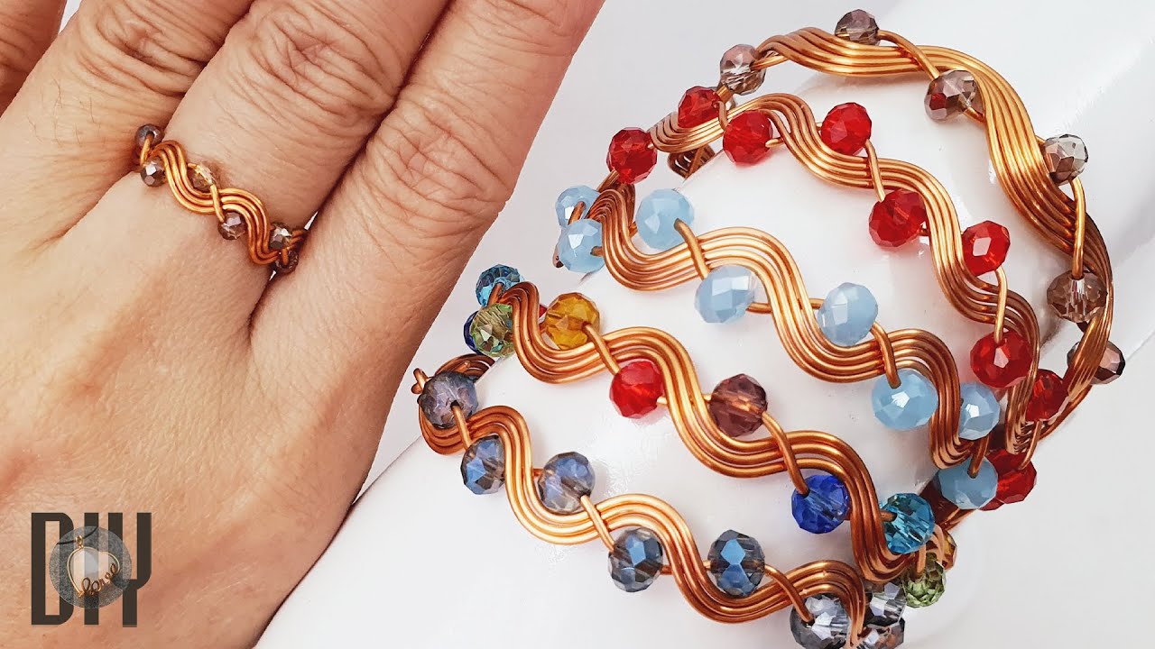 Ocean waves | Twisted wire | Bracelets | Rings | Stone beads with holes ...