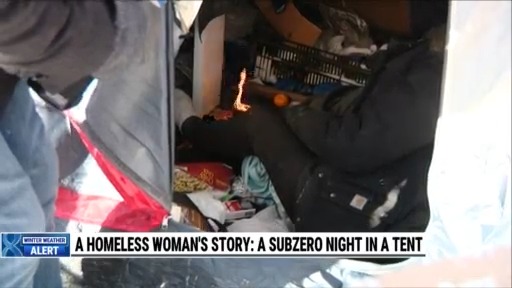 One homeless woman's story: A subzero night in a tent