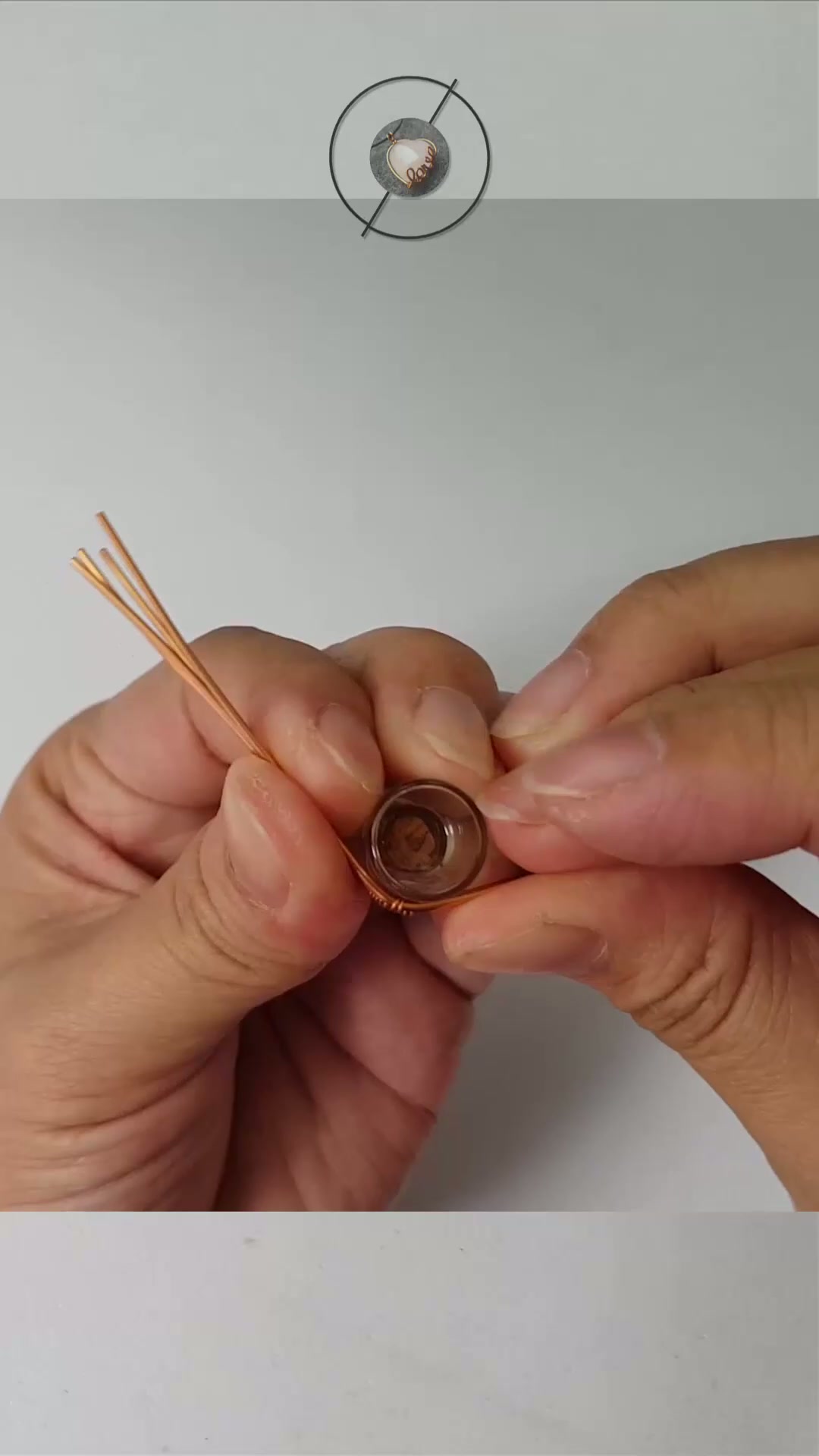 How to wrap spherical stone without holes? Water drop cage pendant #short