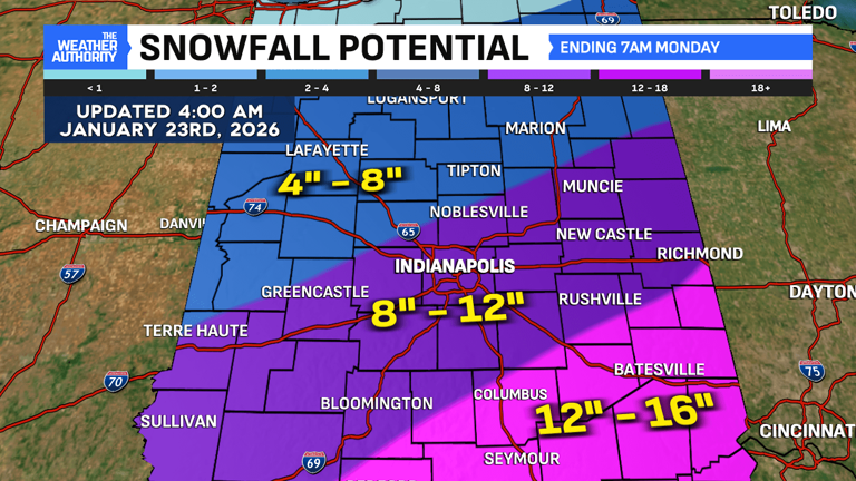 Interactive map: How much snow will fall in my area during the storm?