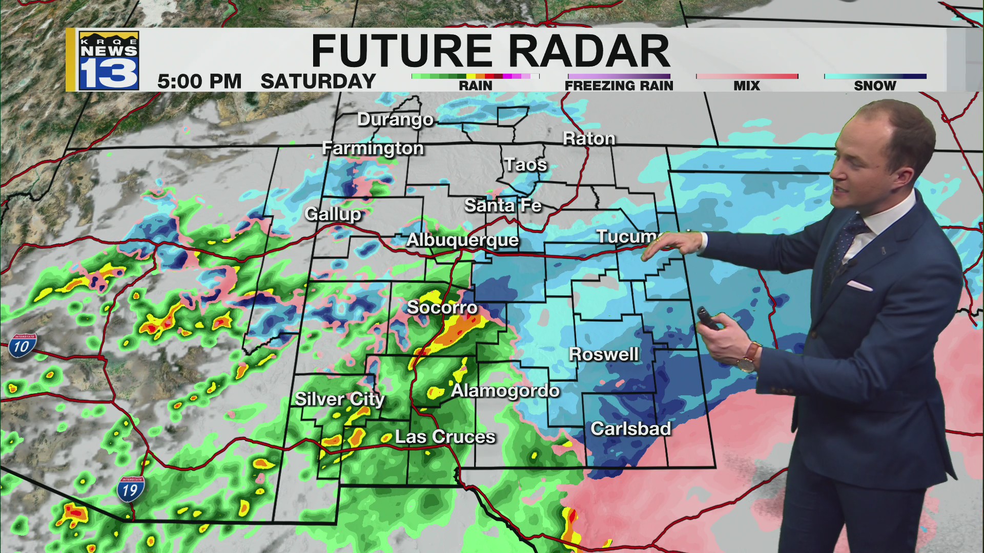 A winter storm is now moving into New Mexico. The latest on timing and ...