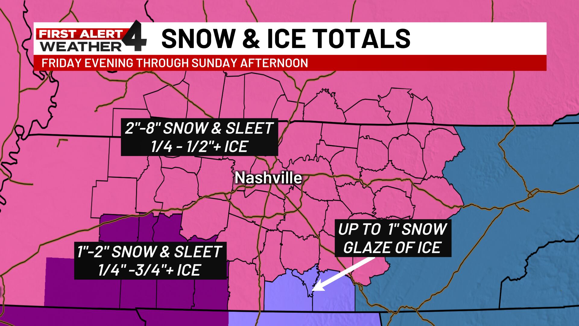 First Alert Weather Day: Developing winter storm will bring ice, snow ...