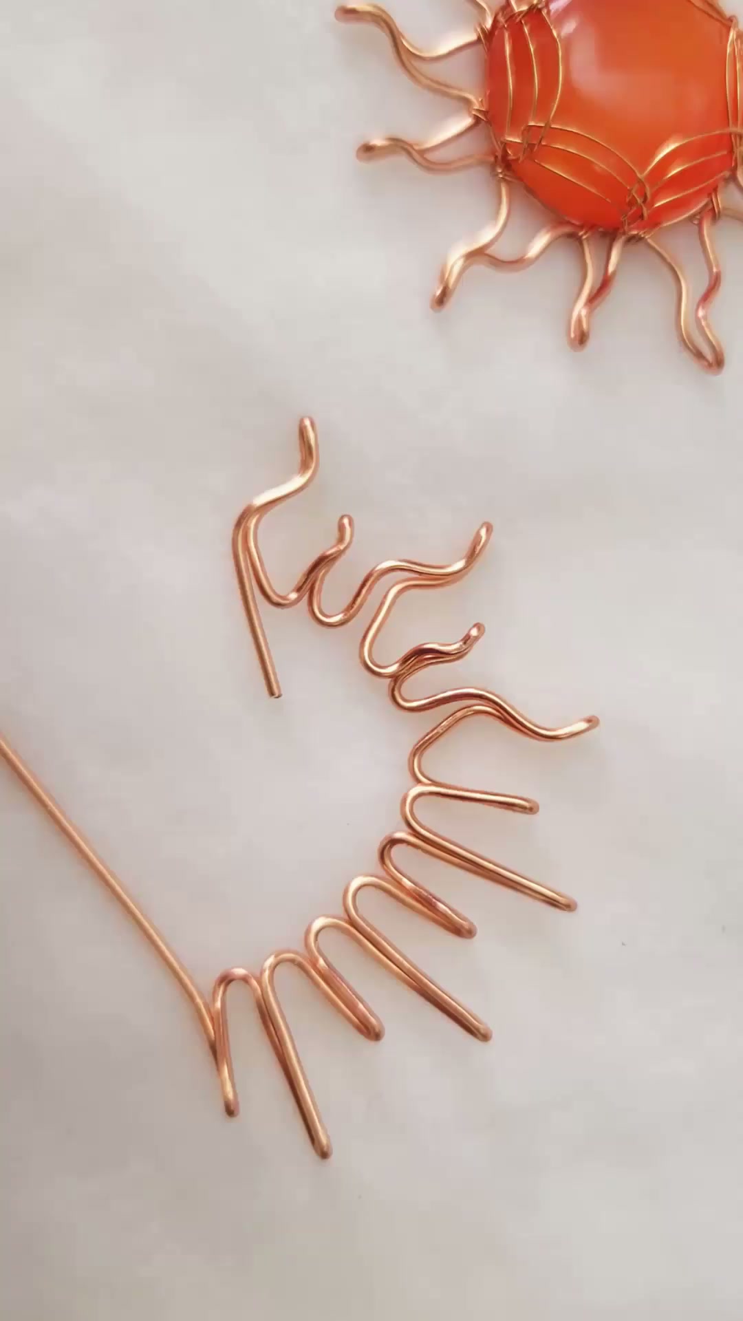 Sun | Sunflower | Pendant | Round cabochons | Wire wrap stone no hole