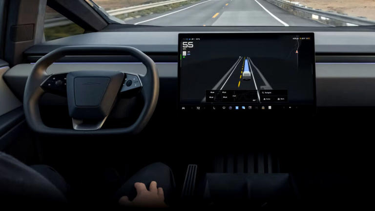 Tesla on FSD appears to smash through railroad gates as train approaches