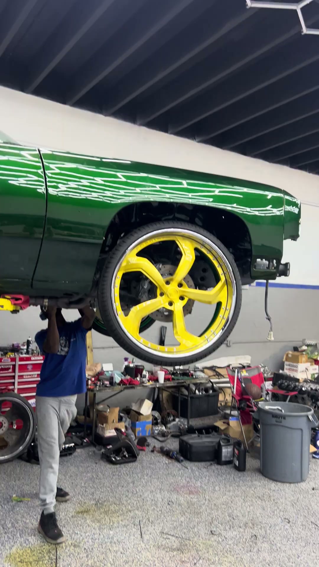 In the lab at Blue-Magic built