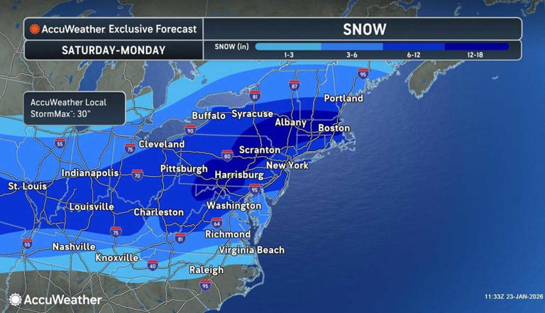 Brand-new projected snowfall totals, timing released as massive storm ...