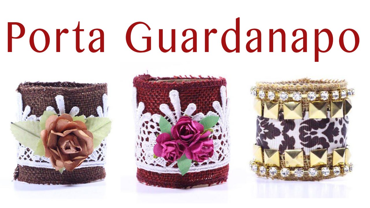 Porta guardanapo feito com rolo de papel