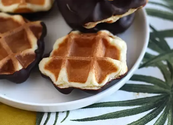 Mini gaufres au chocolat