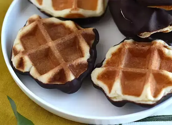Mini gaufres au chocolat