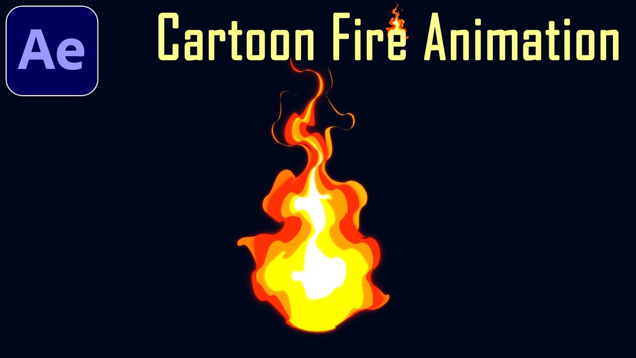 How to create cartoon fire animation in After Effects #oe353