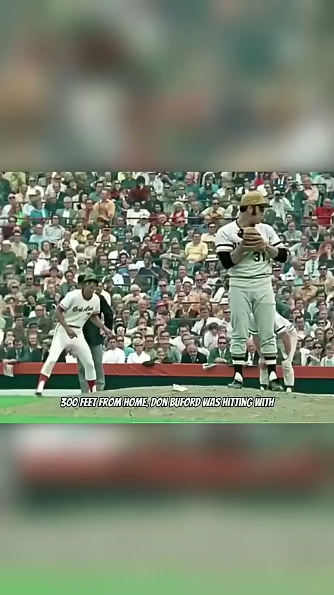 Roberto Clemente makes a perfect throw to home from the warning track