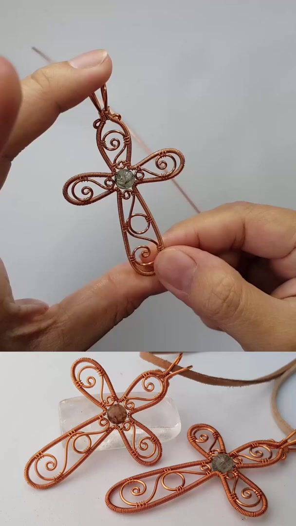 Play with wire | Cross | pendant | jewelry ideas | Christmas | DIY ...