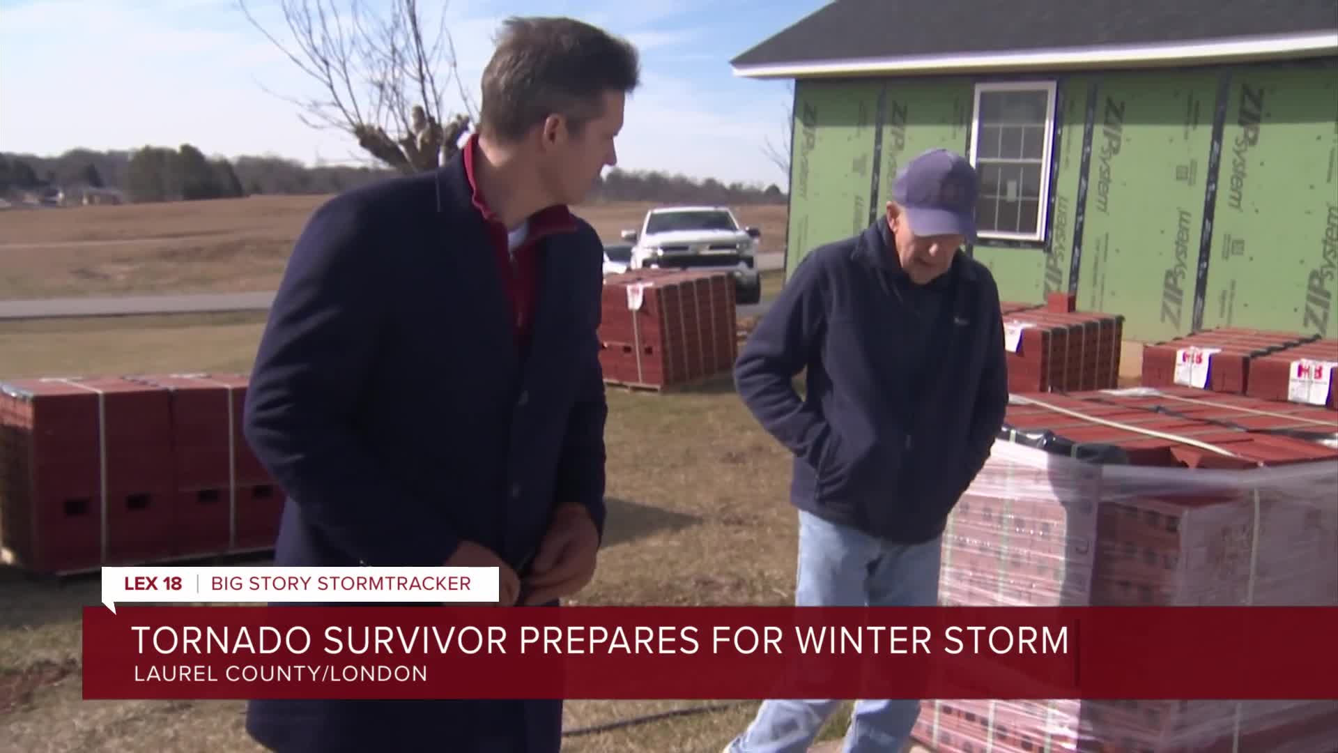 Tornado survivor prepares for winter storm