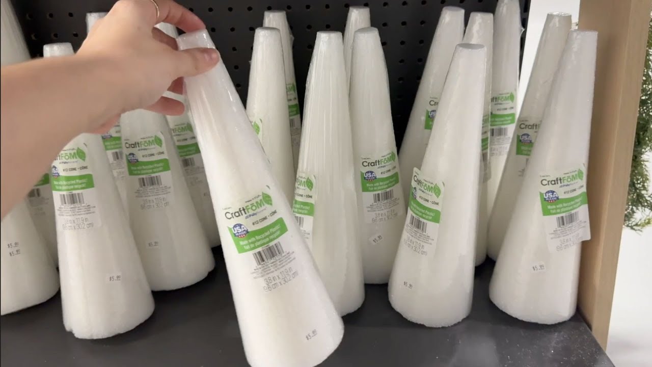 The brilliant way he turns a $1 foam cone into stunning Christmas decor!