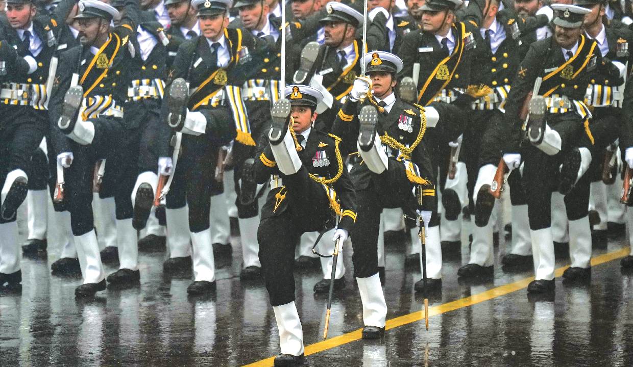 R-Day full dress rehearsal held amidst rain, flypast cancelled