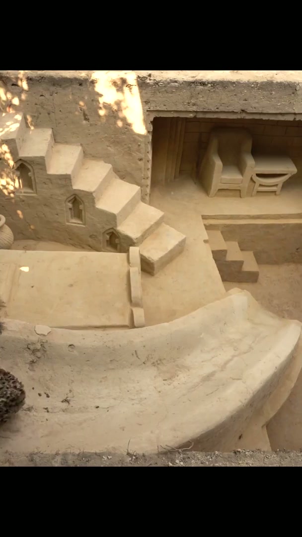 Building an underground water slide room