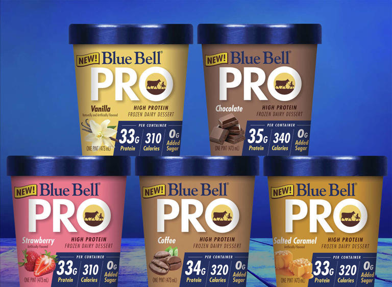 Blue Bell is rolling out high-protein ice cream pints. Here's which ...