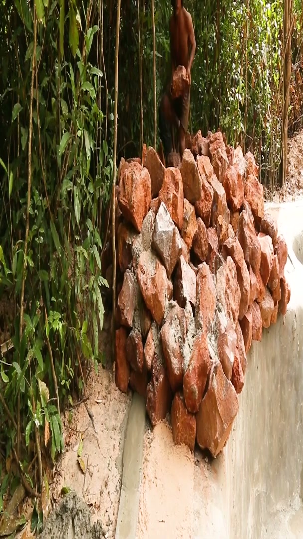 Creating an incredible underground space with a stunning waterfall ...