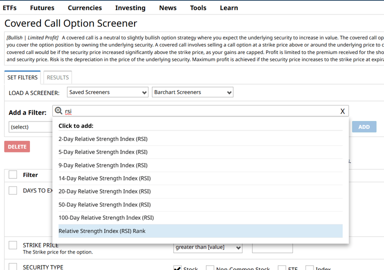 Find out how covered call option traders can use RSI and Bollinger ...