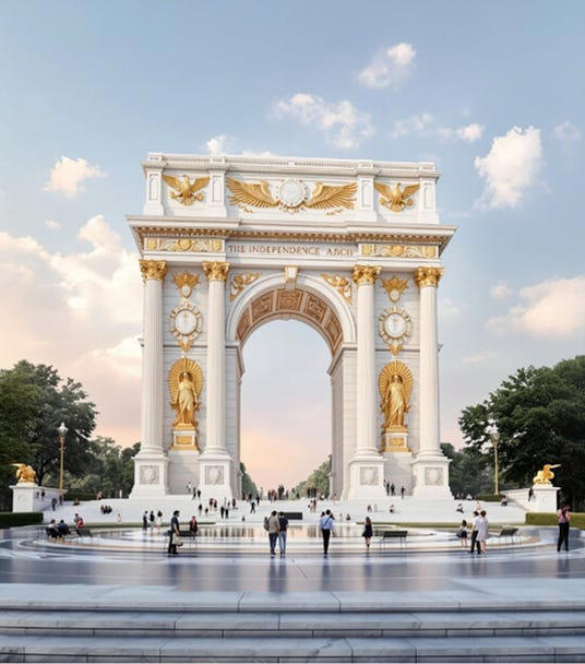Trump floats three designs for his 'Independence Arch' in DC