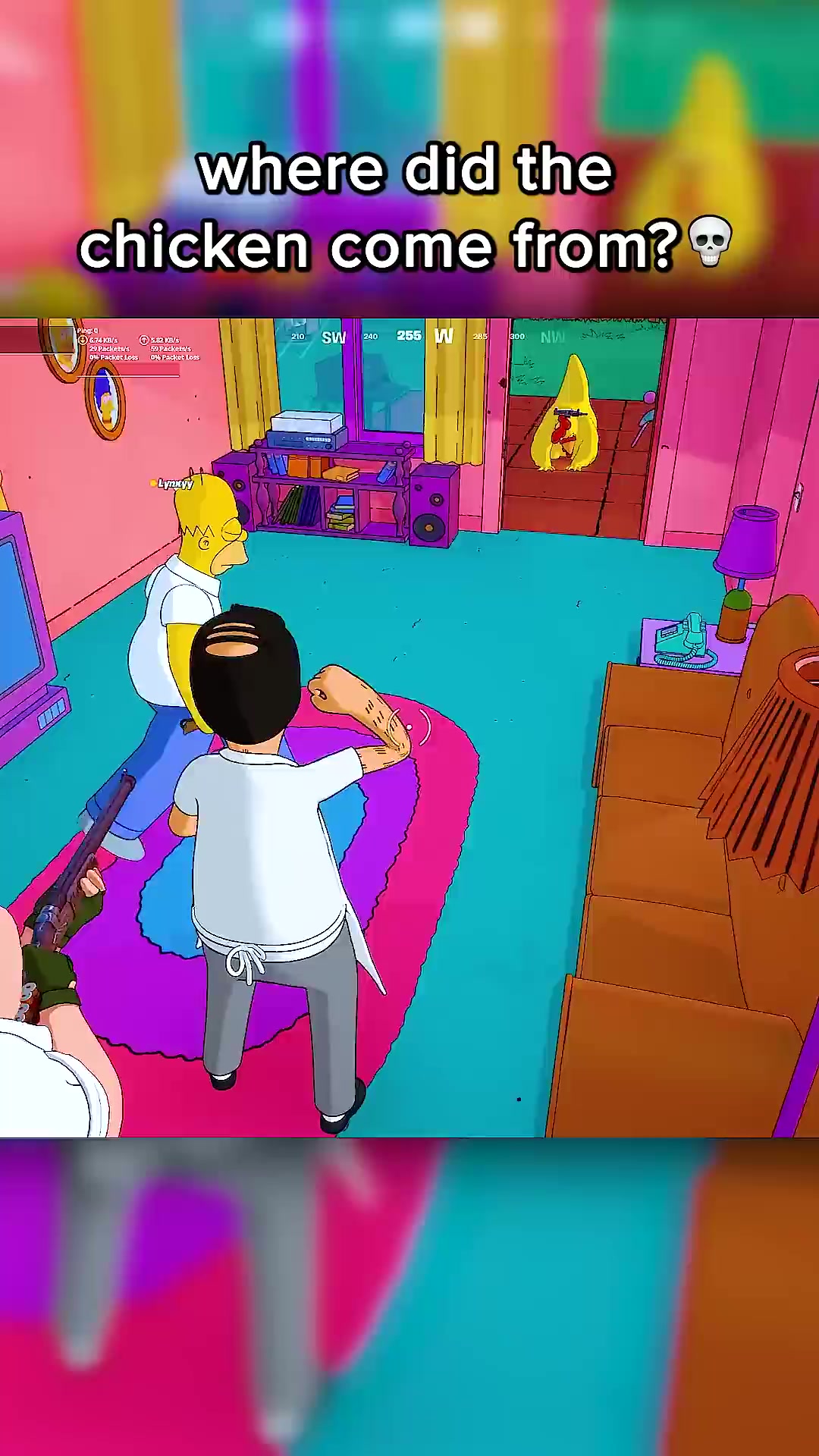 Simpsons couch in Fortnite