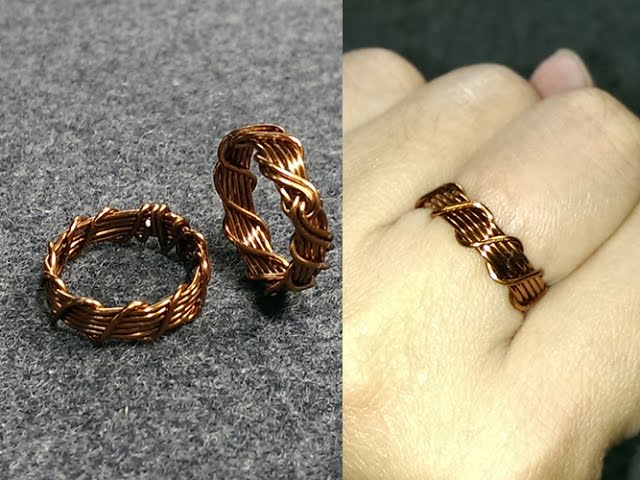 Twisted ring - How to make wire copper jewelry 150