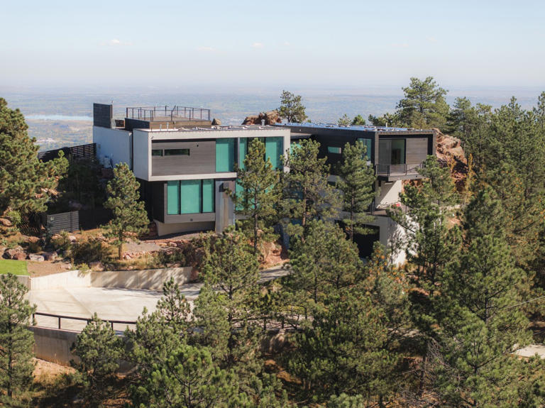 House of the week: A modern Colorado home built into a rock formation