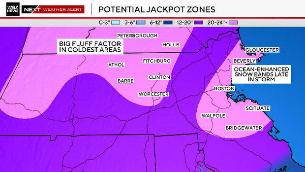 20+ inches of snow could fall in Boston area. Maps show the latest ...