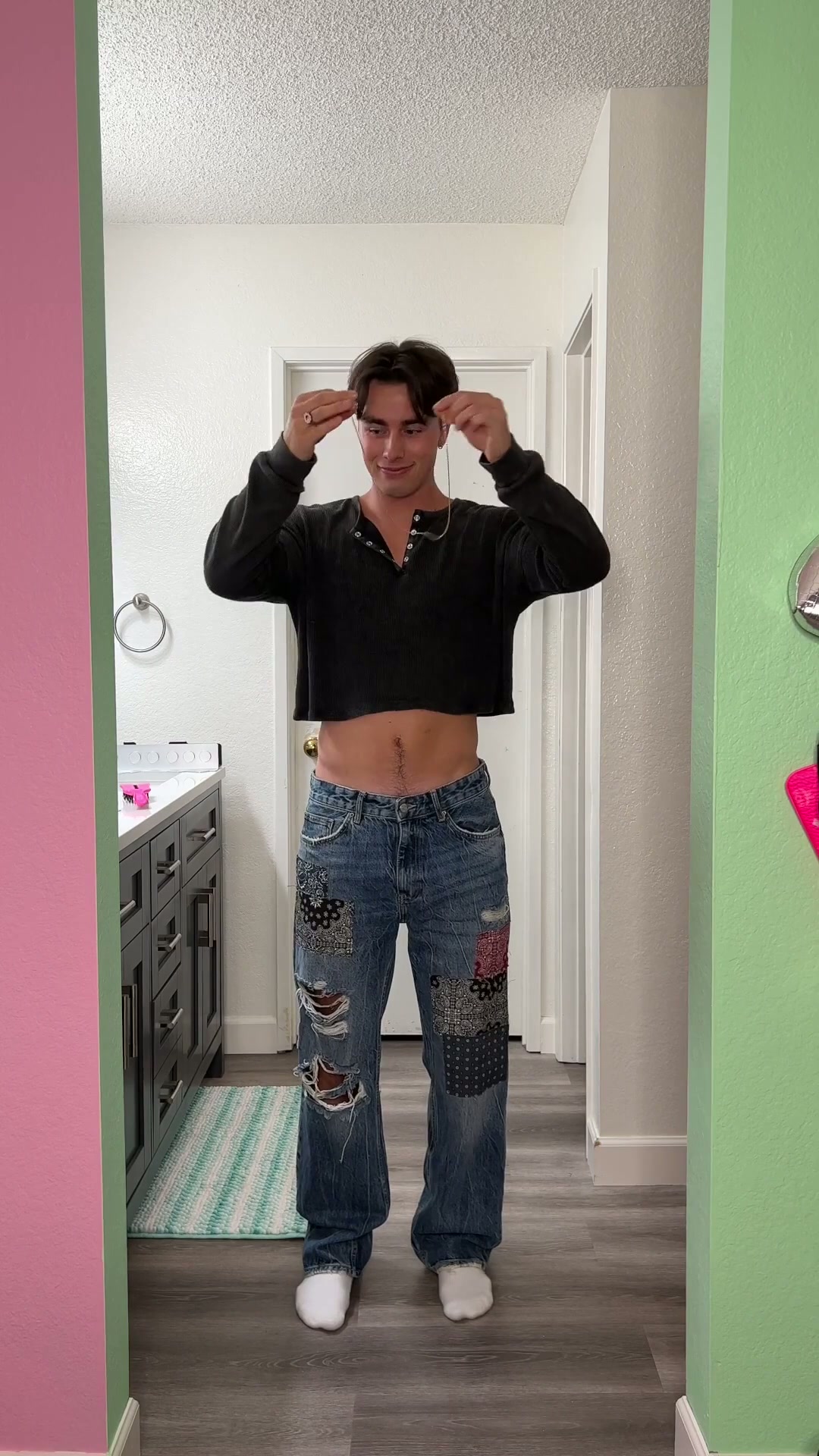 She made me wear this! 😱