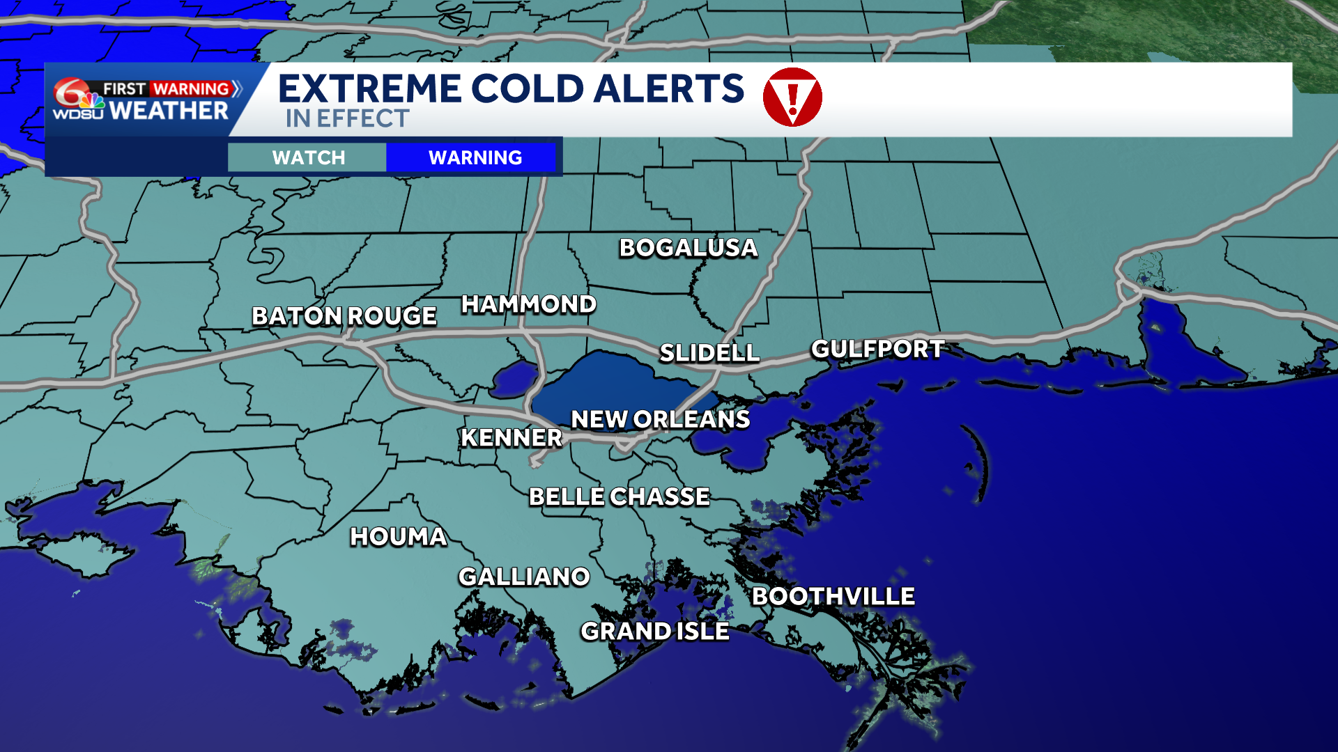 Extreme cold watch issued for all of southeast Louisiana. How you ...