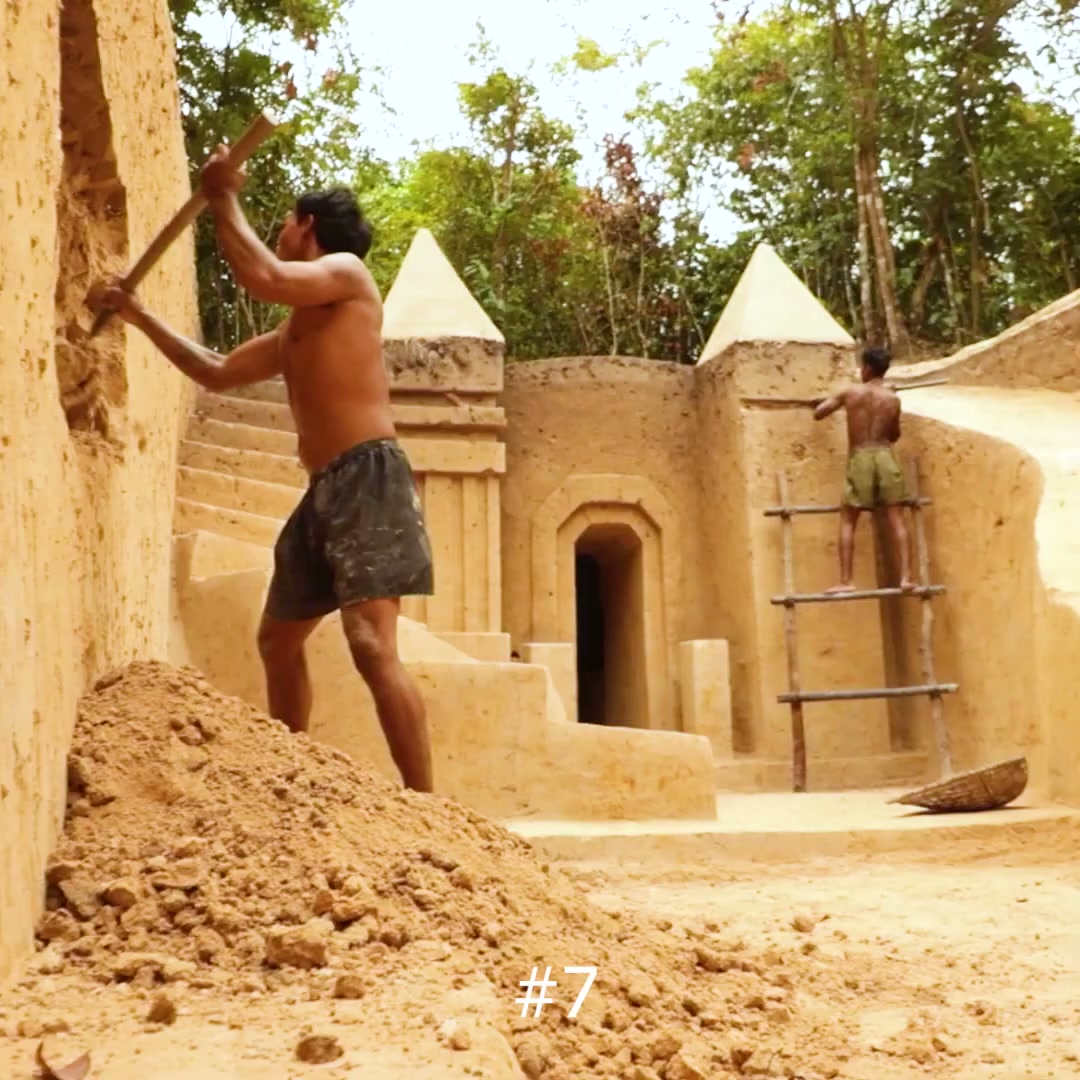 How did he build this amazing mud castle?