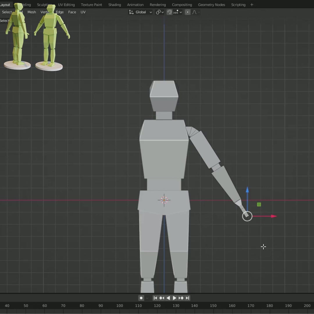 Blender basic modeling tutorial - simple female robot #oe301