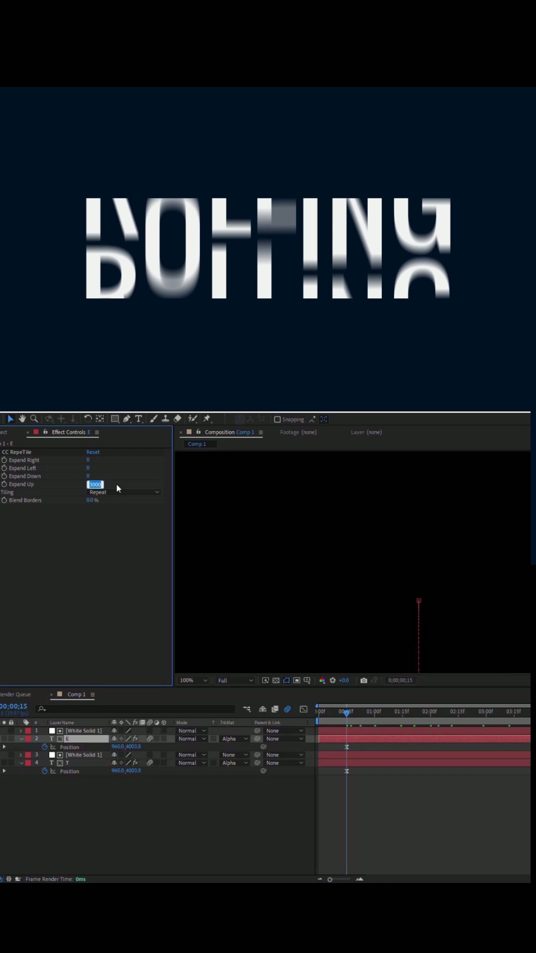 Make rolling text animation in After Effects