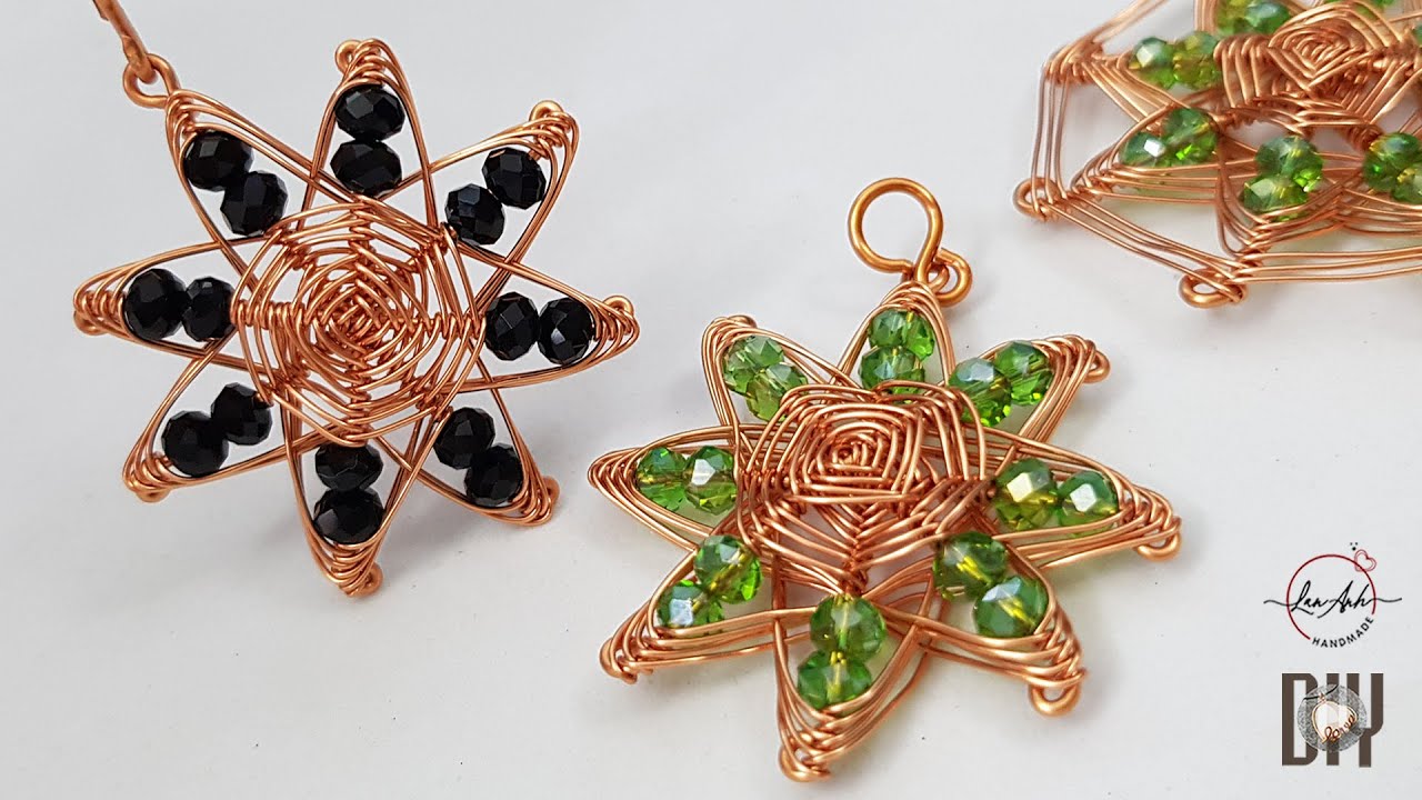 Mandala pendant inspired "God's eye craft" - jewelry from copper wire ...