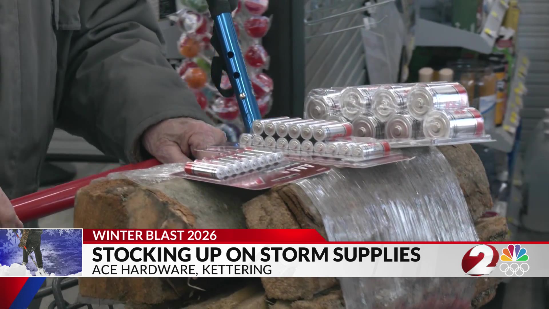 People stocking up on storm supplies in preparation of weekend snow