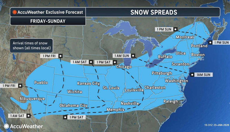 Brand-new projected snowfall totals, timing released as massive storm ...