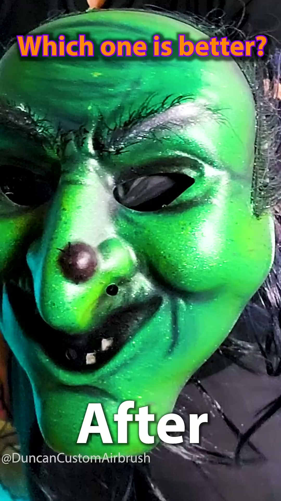 I repainted a Spirit Halloween mask as... #art #painting #mask # ...