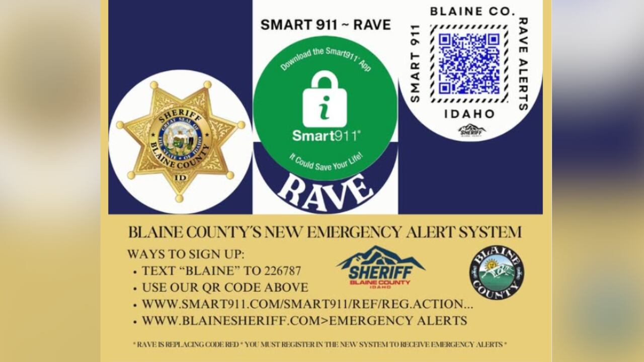 Blaine County launches new Smart911 Rave emergency alert system