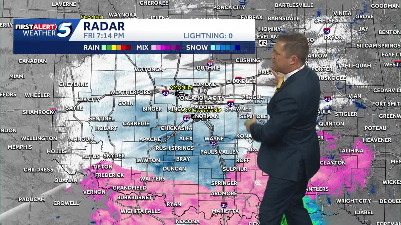 Oklahoma winter storm update: Snow begins falling in Oklahoma City metro