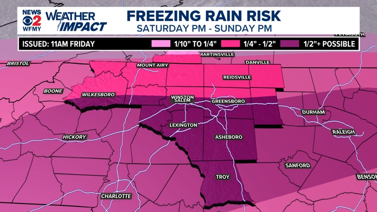 How much ice and sleet can I expect, and when?