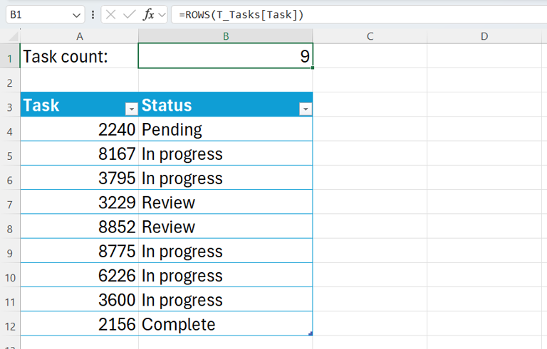 ROW vs. ROWS in Excel: What's the difference?