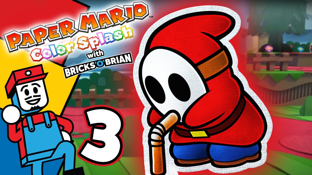 Rolling up some adventure! - Paper Mario Color Splash with Bricks 'O' Brian
