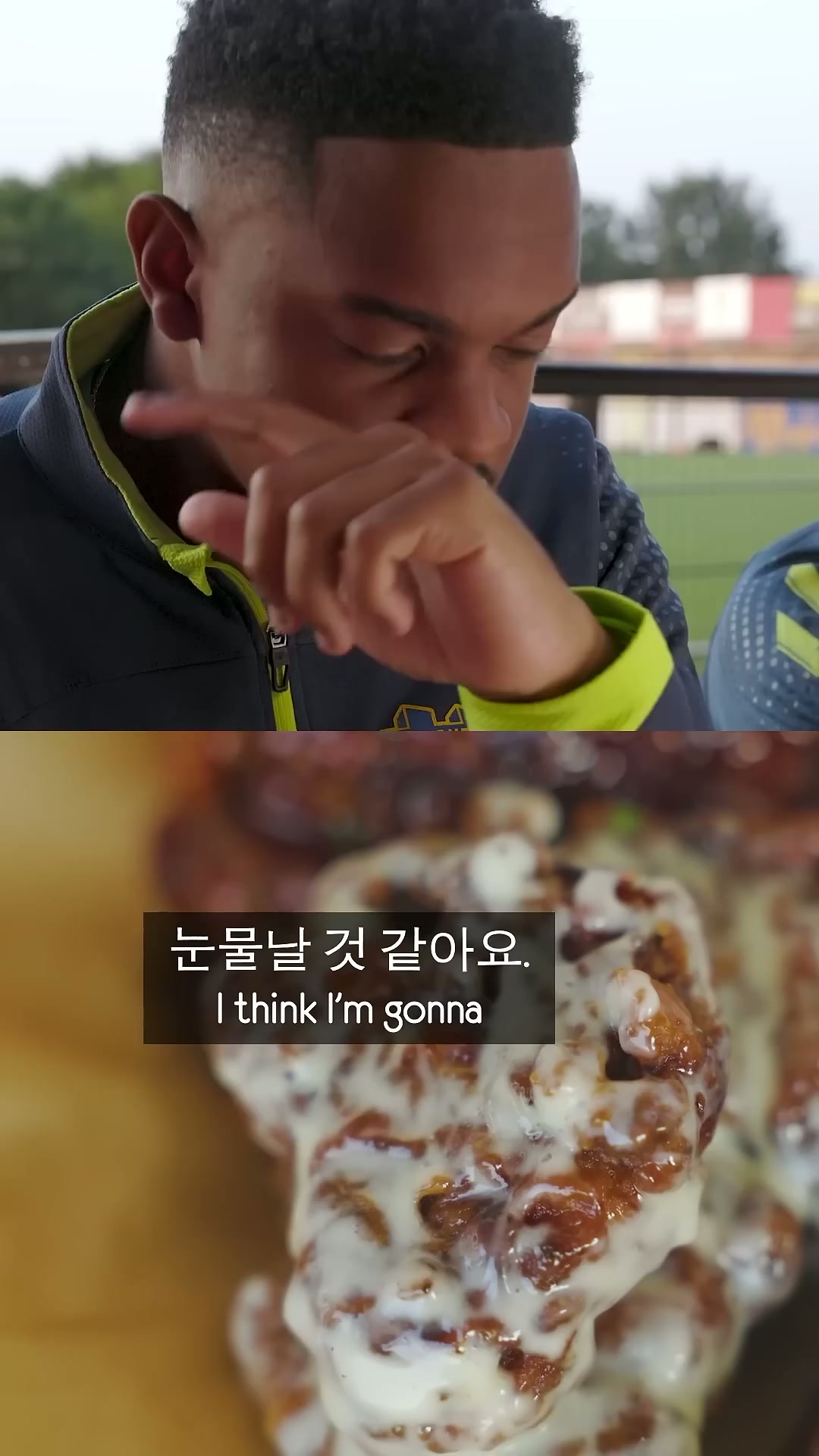 Tasting Korean garlic mayo chicken for the first time—next level reactions!