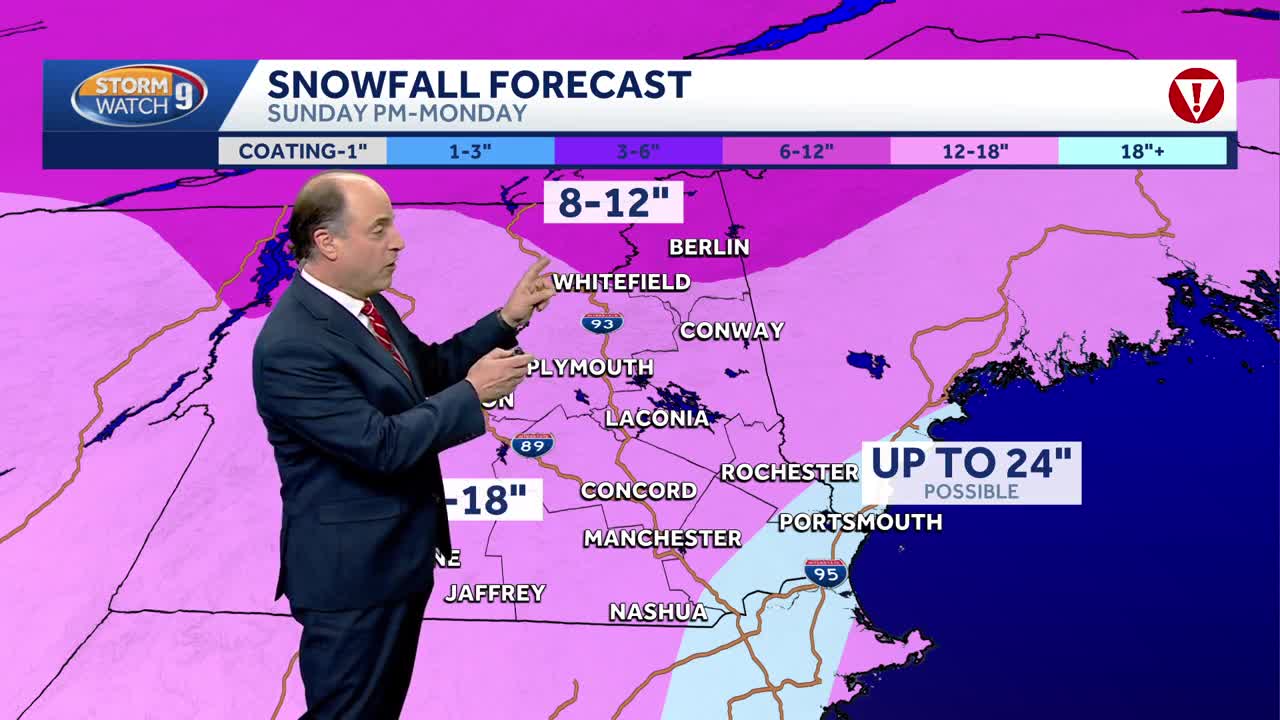 Video: Heavy snow follows coldest air of season
