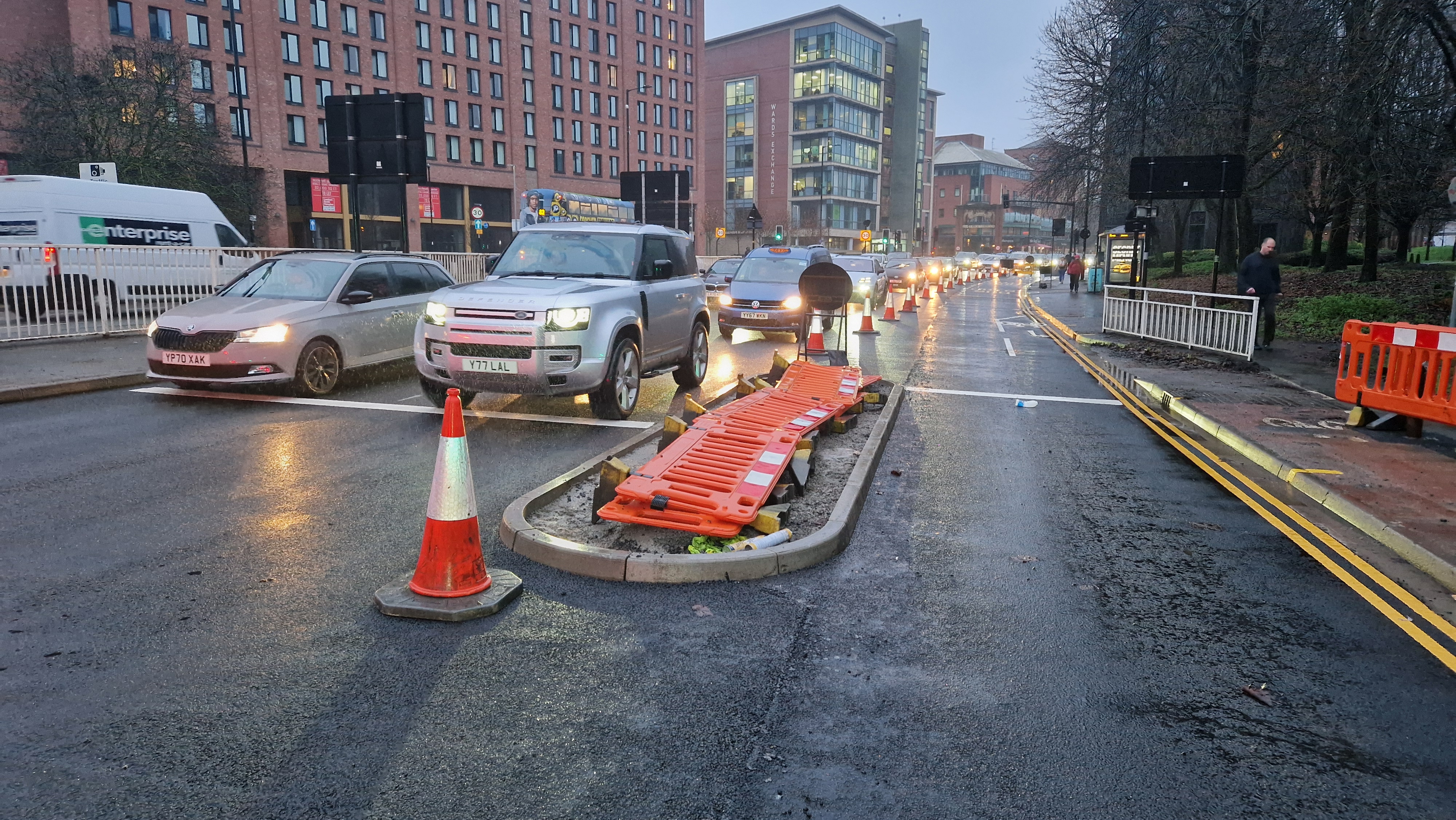 Sheffield traffic: Mystery island appears on busy commuter route as ...