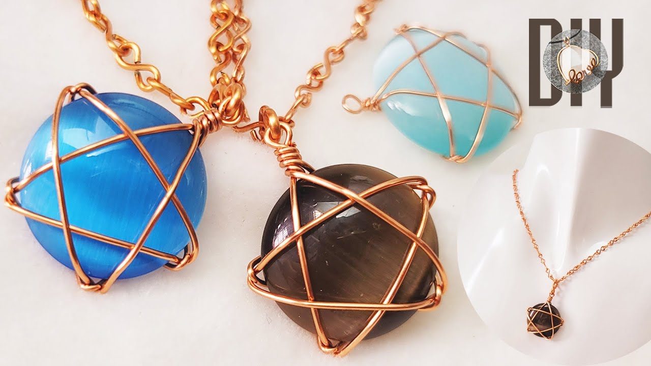 Wire wrap jewelry making tutorials | Super simple star pendant | Round ...
