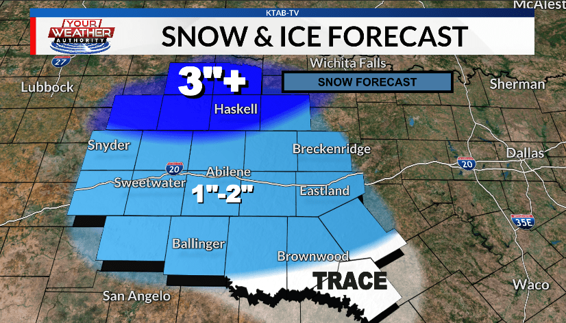 Winter storm warning in effect for Big Country through Sunday