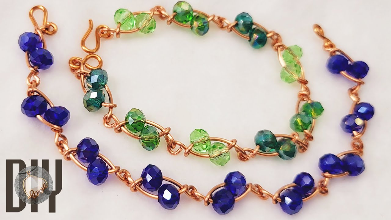 Simple chain bracelet | crystal beads | stone with hole @LanAnhHandmade 826